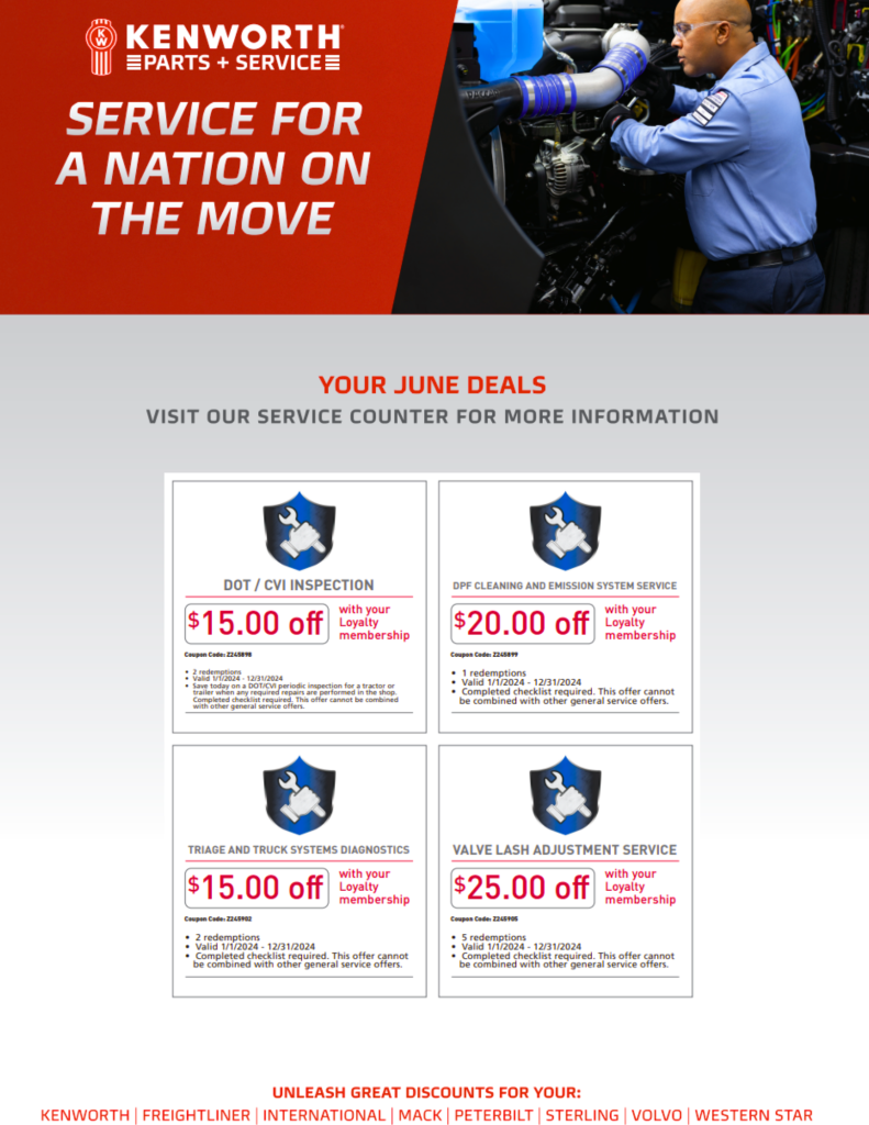 Service Monthly Specials - WKI Kenworth
