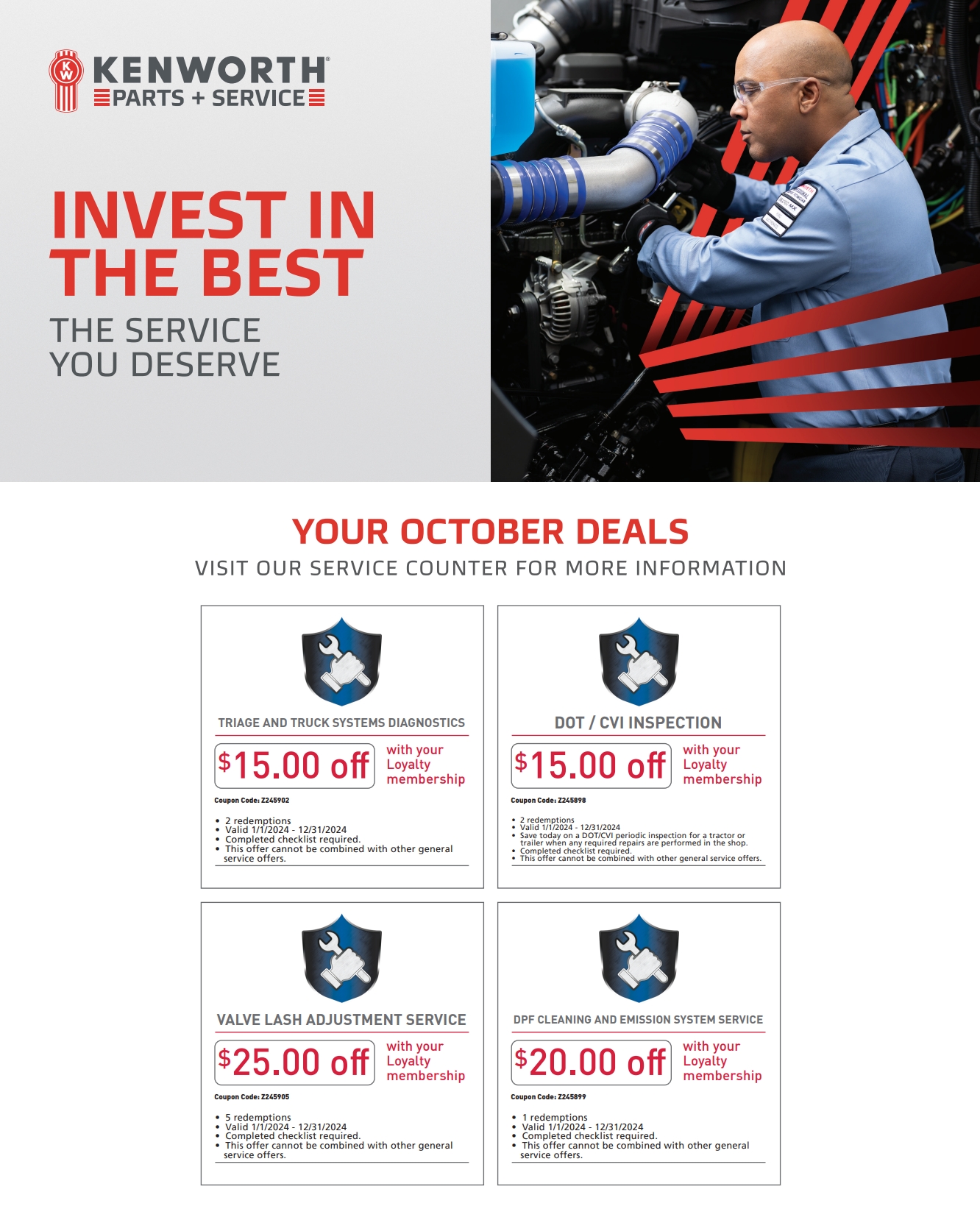 Service Monthly Specials - WKI Kenworth